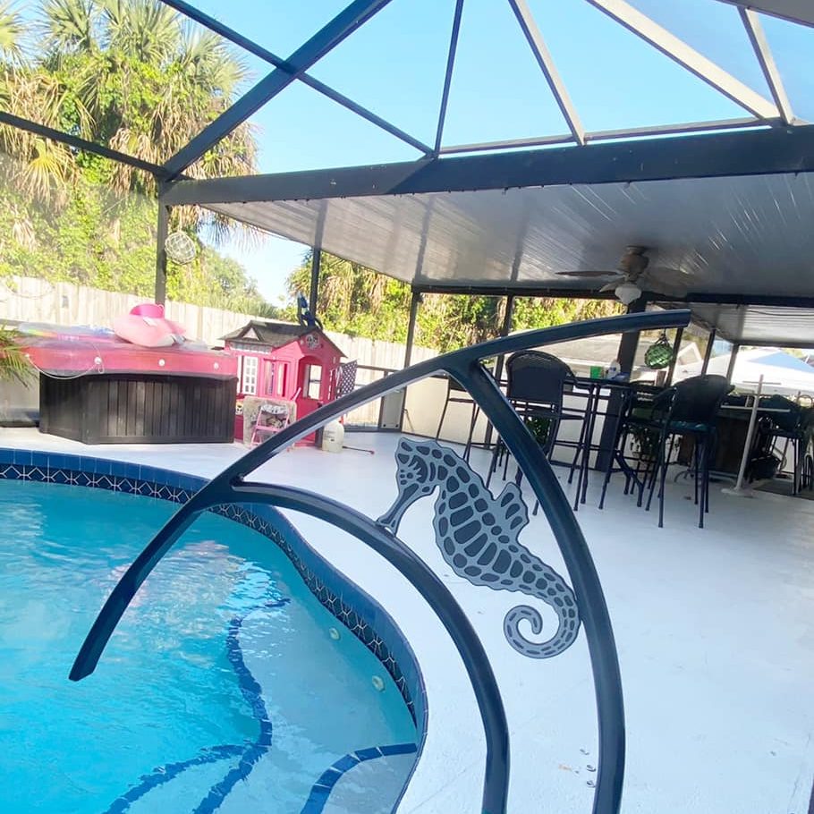 Artistic Pool and Spa Rails - Arrowhead Metal Art Designs - Artistic ...